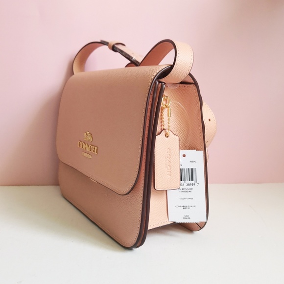 Coach | Bags | New Coach Brynn Flap Crossbody C5632 Goldshell Pink 35 ...